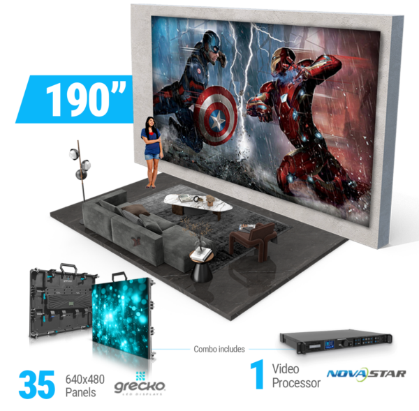 Led Video Wall NovaStar P1.99mm 190'' Indoor Turn-Key LED System 35 ...