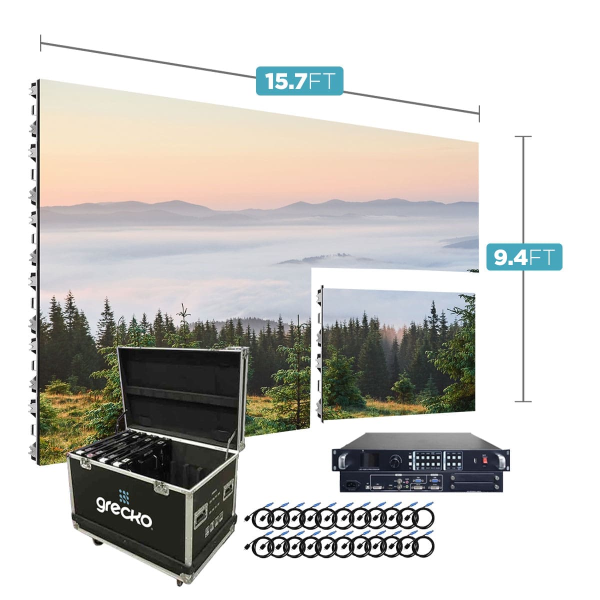 Led Video Wall NovaStar P5mm 15.7' x 9.4' Indoor 960x960 Turn-Key LED ...