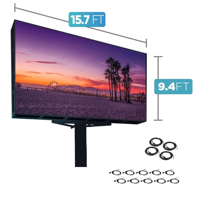 Led Video Wall NovaStar P10mm 15.7' x 9.4' Outdoor Turn-Key LED System ...