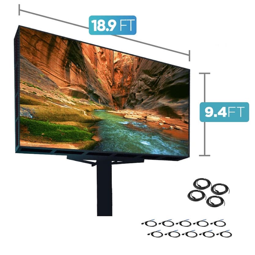 Led Video Wall NovaStar P8mm 18.9' x 9.4' Outdoor Turn-Key LED System ...