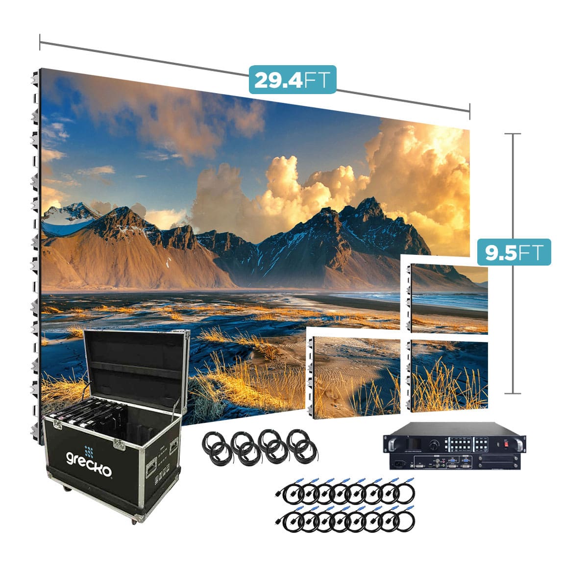 Led Video Wall NovaStar P1.53mm 29.4' x 9.5' Indoor Turn-Key LED System ...