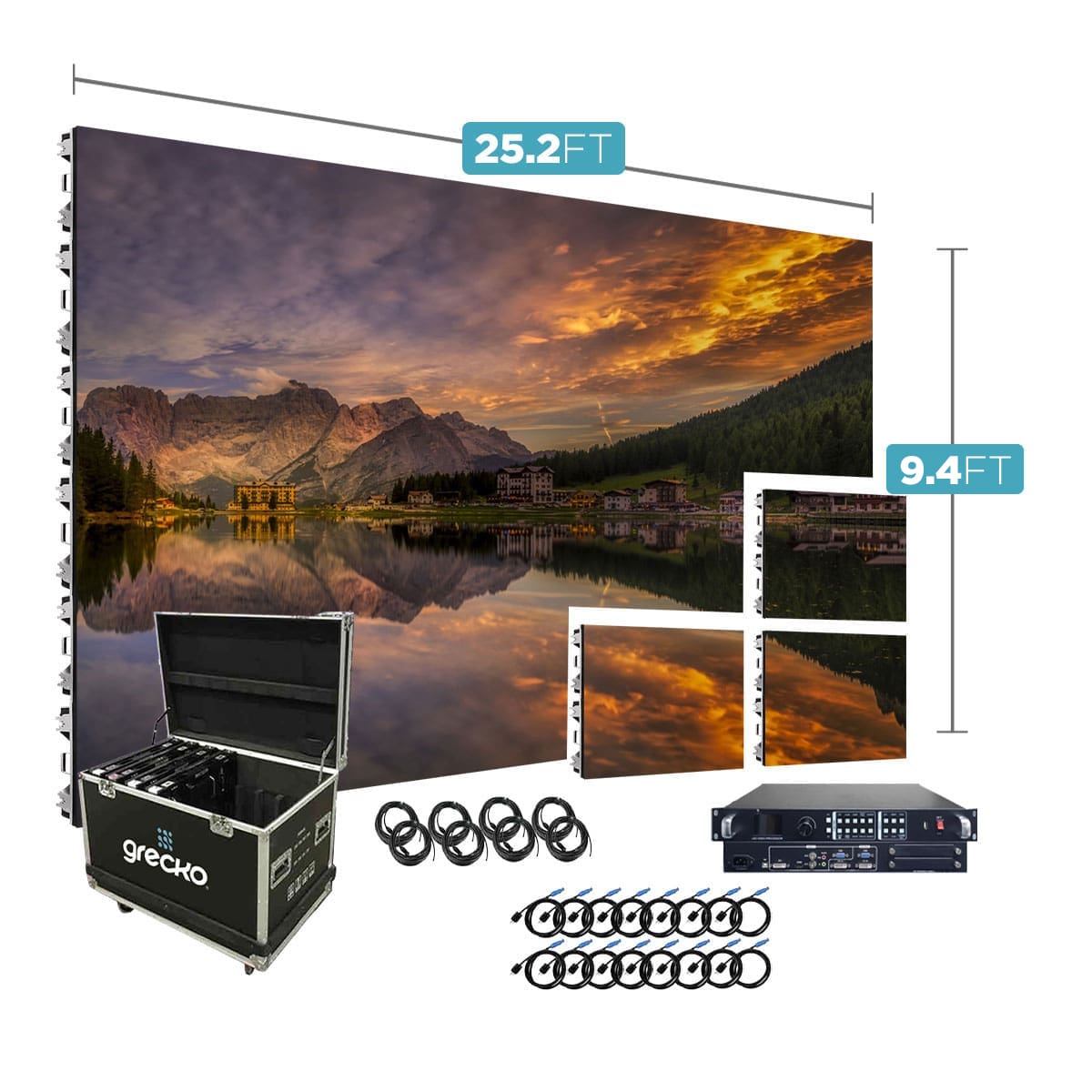 Led Video Wall NovaStar P3mm 25.2 x 9.4' Outdoor Turn-Key LED System 24 ...