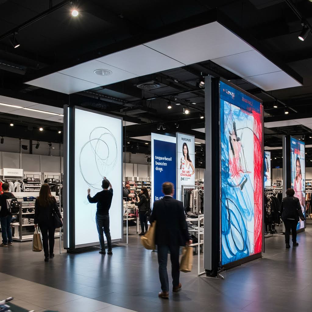 indoor commercial advertising led video wall totem poster 2.5mm ...